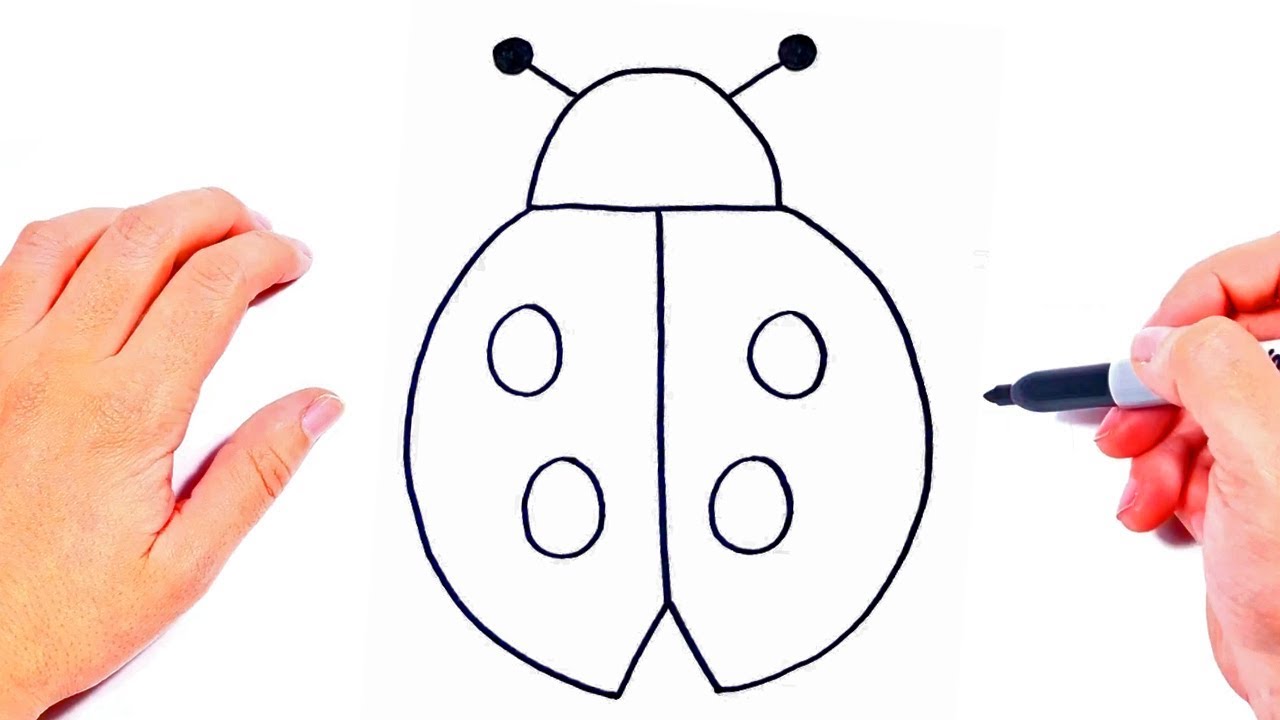 Easy Drawings for Kids | How to draw a cute Ladybud