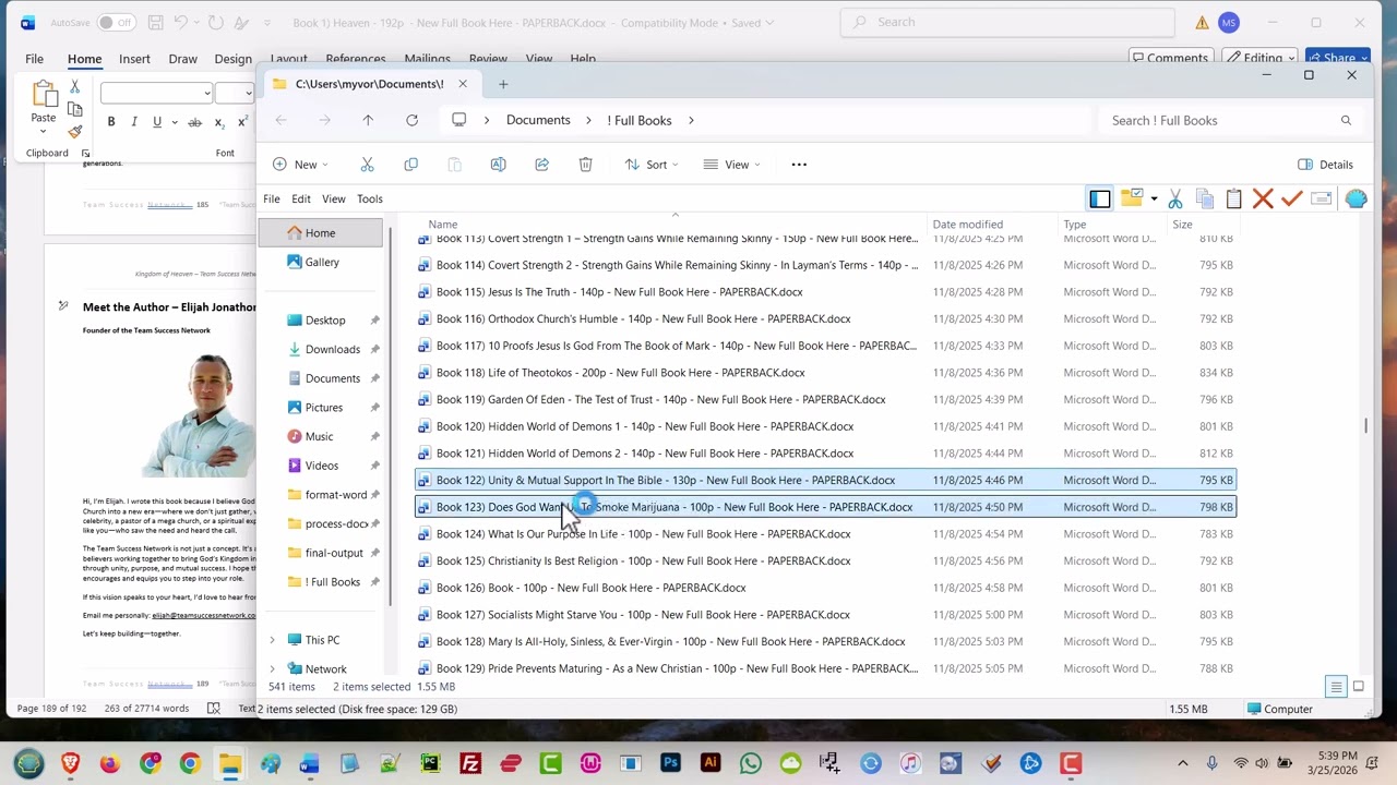 Demo of Copying 3 Pages To Other Word Docs