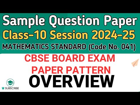 CBSE sample paper released for Session 2024-25 | CBSE Class 10 Maths  SQP Overview | Board Exam 2025