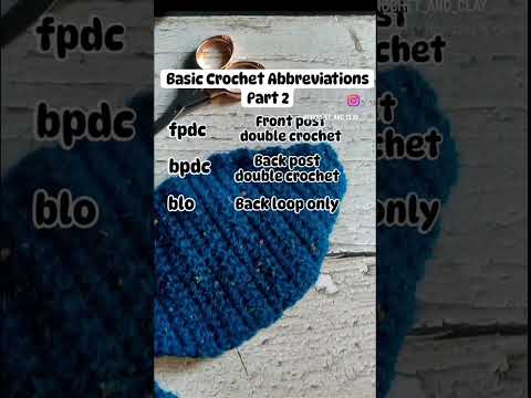 Crochet Abbreviations Part 2 #crochet #crochetforbeginners #crochetabbreviations #diy