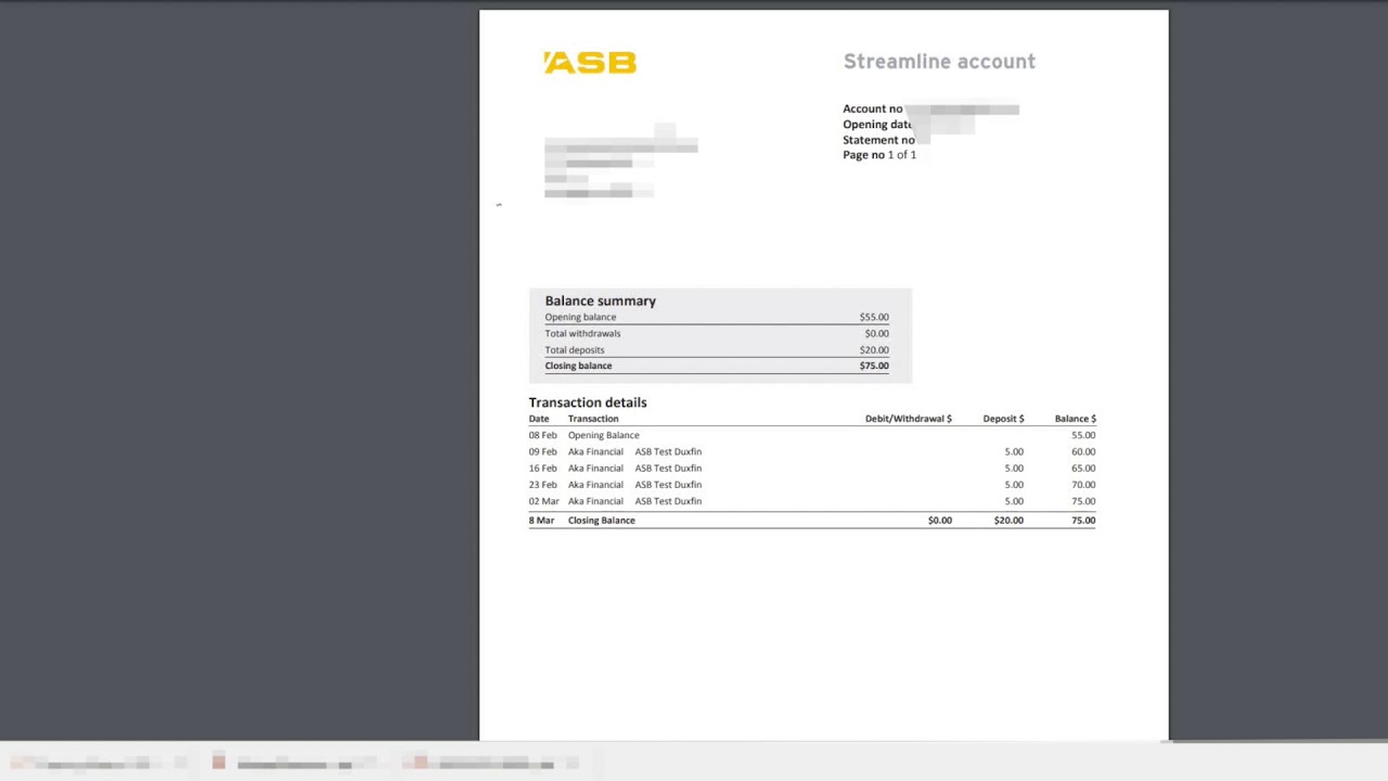 Downloading ASB Bank Statements