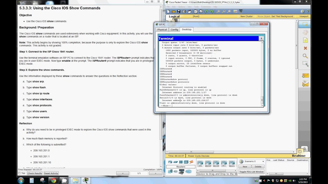 Using the Cisco IOS Show Commands