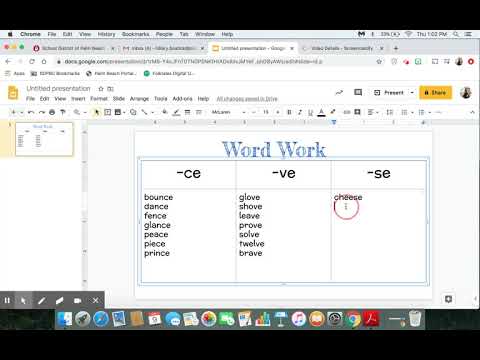 Monday's Word Work Lesson (-ce, -ve, -se word endings)