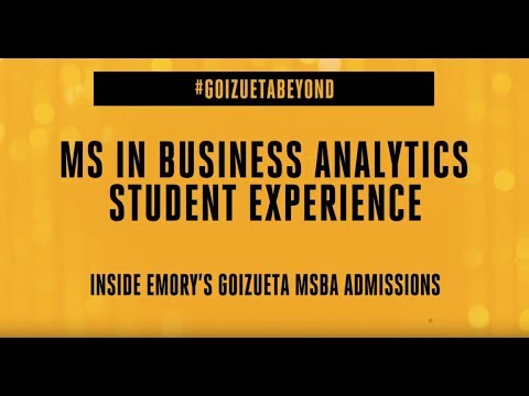 MS in Business Analytics Student Experience Web Chat
