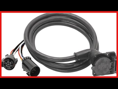Bargman 51 97 410 Adapter 90 Degree 7 Way Fifth Wheel Harness Assembly with 9' Cable