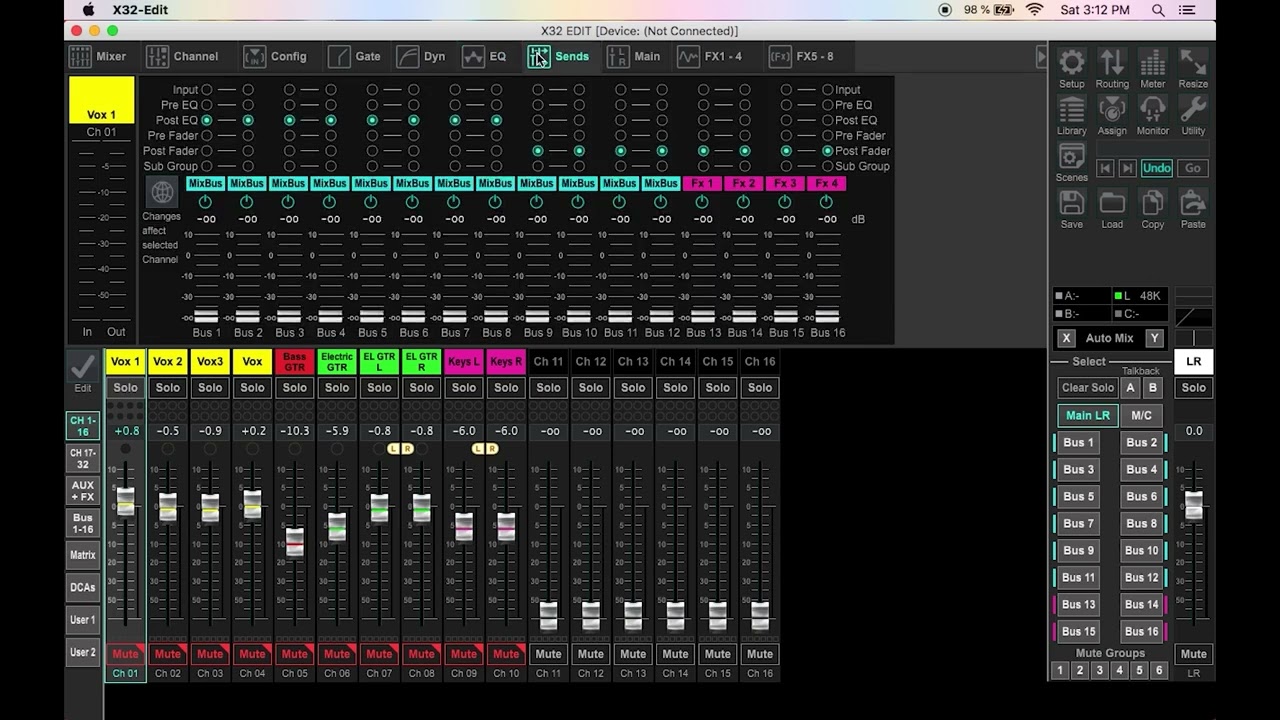 Channel processing basics, X32 Edit app #2