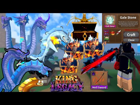 KING LEGACY | Thanh Kiếm Hell Sword Khảm Viên Đá Săn Hydra Cực Ngon Và Truy Tìm Nguyên Liêu Ngọc Gió