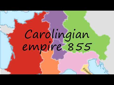 How to pronounce Carolingian empire 855 in English?