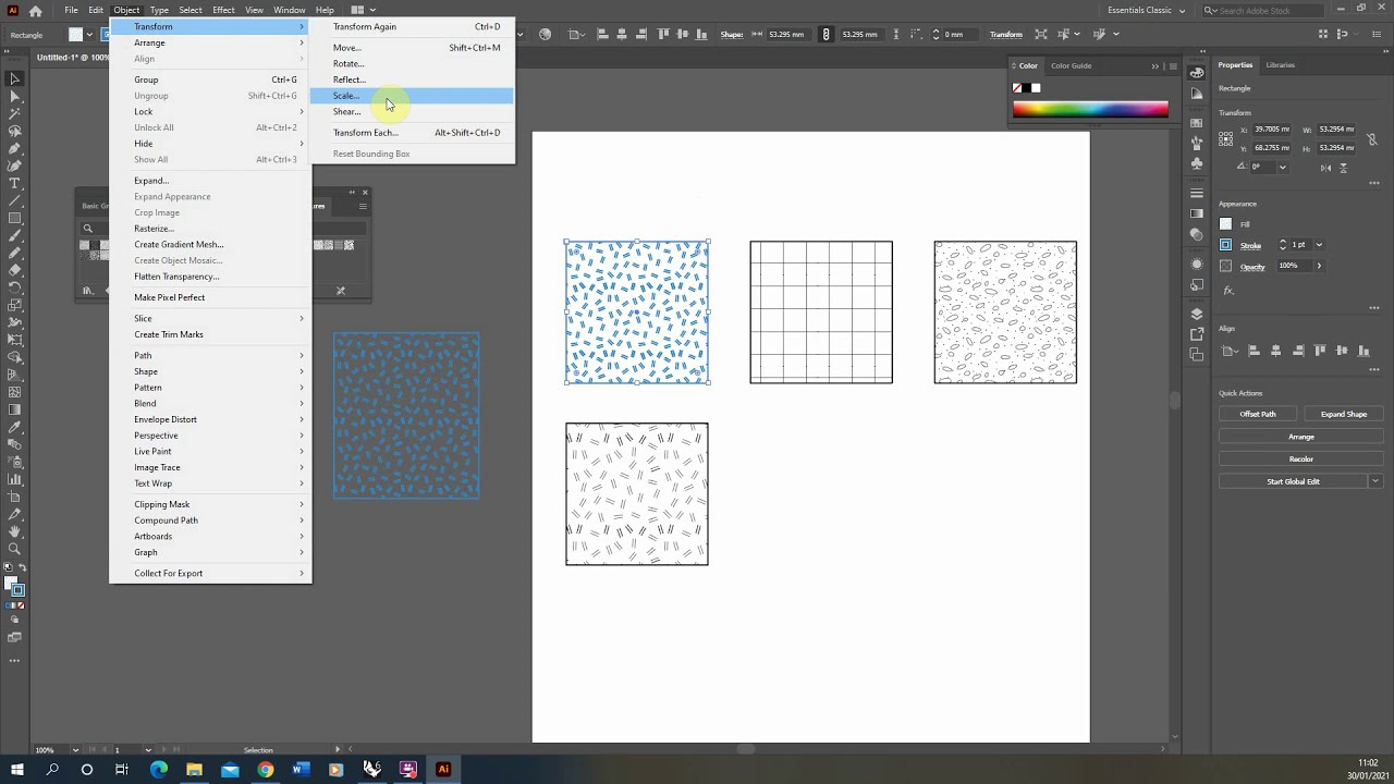 Customising Hatches and Patterns in Adobe Illustrator