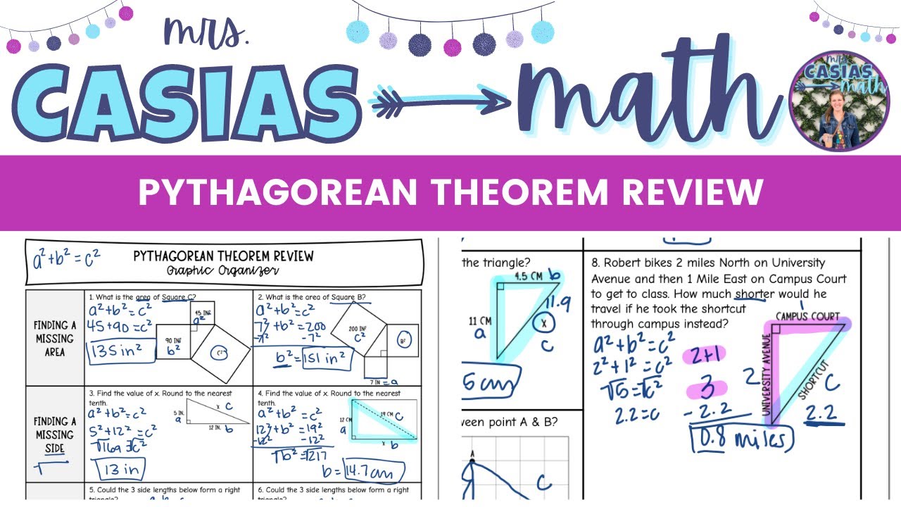 Pythagorean Theorem Review | 8th Grade Math Pre-Algebra
