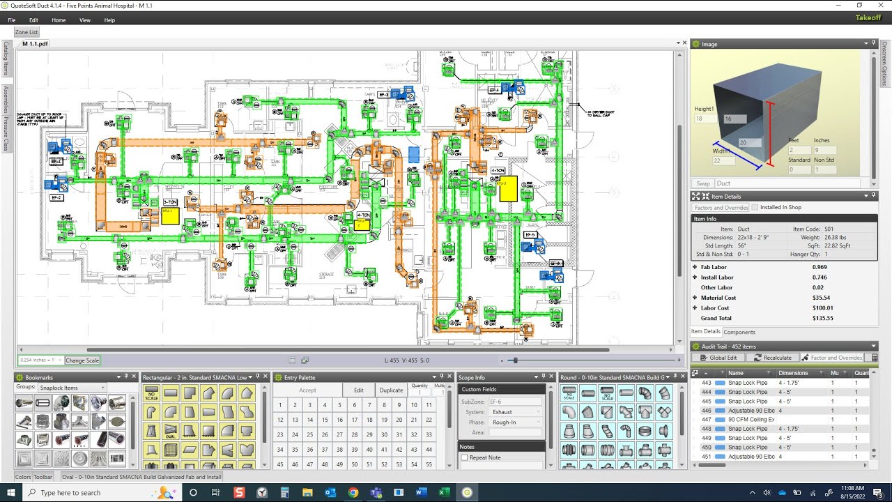 HVAC Mechanical Duct Estimating Software Demo
