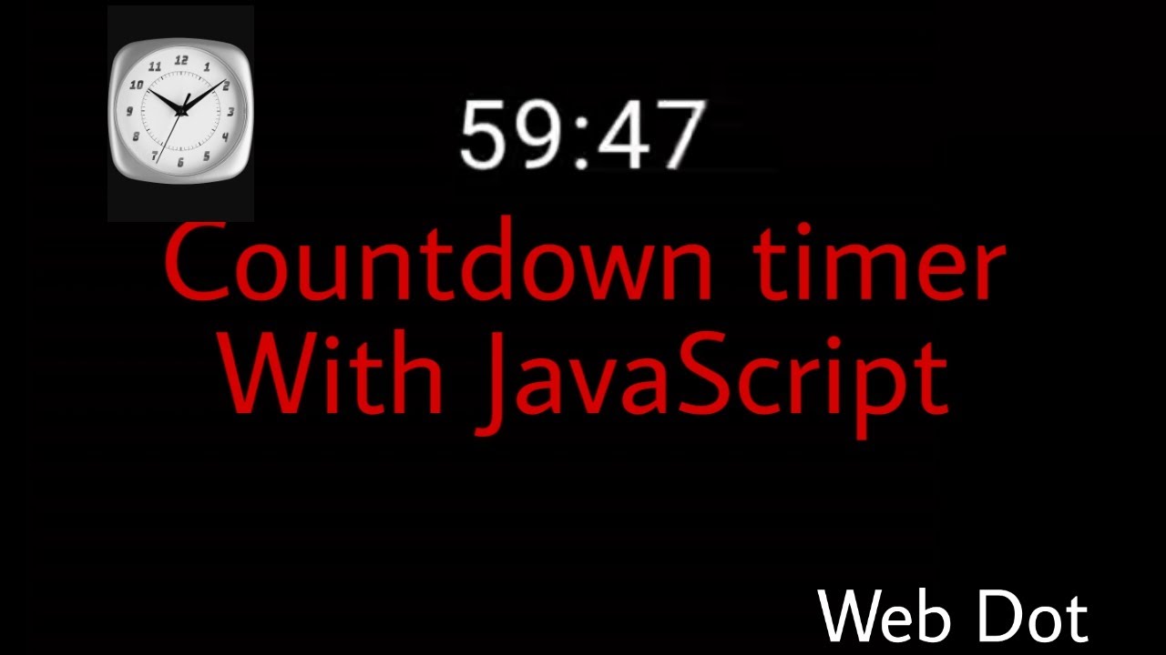 Simple Countdown Timer with JavaScript . JavaScript project for beginners