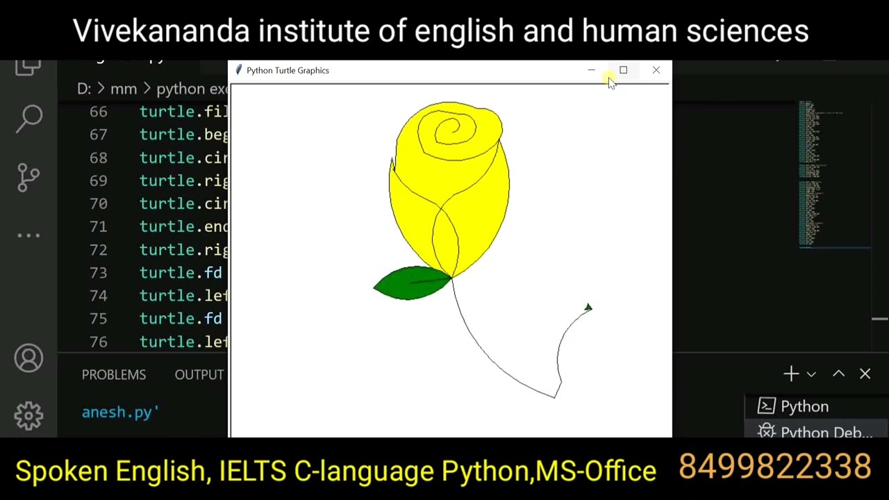 Python for beginners Making rose with easy code