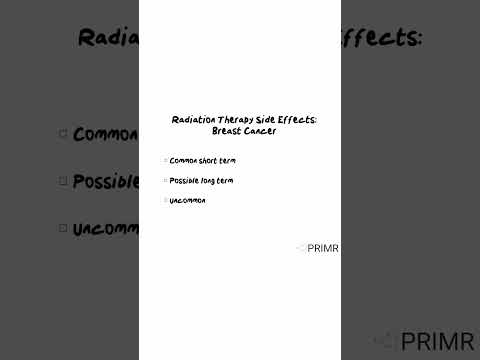 What are the radiation side effects for #breastcancer?