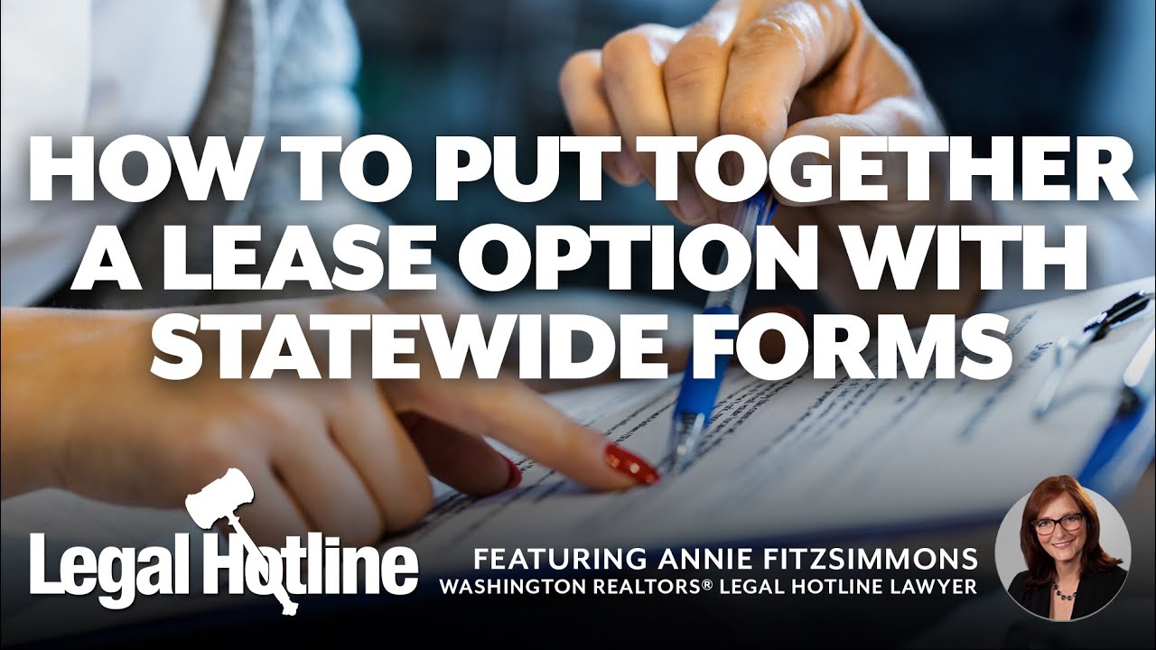 How To Put Together A Lease Option With Statewide Forms
