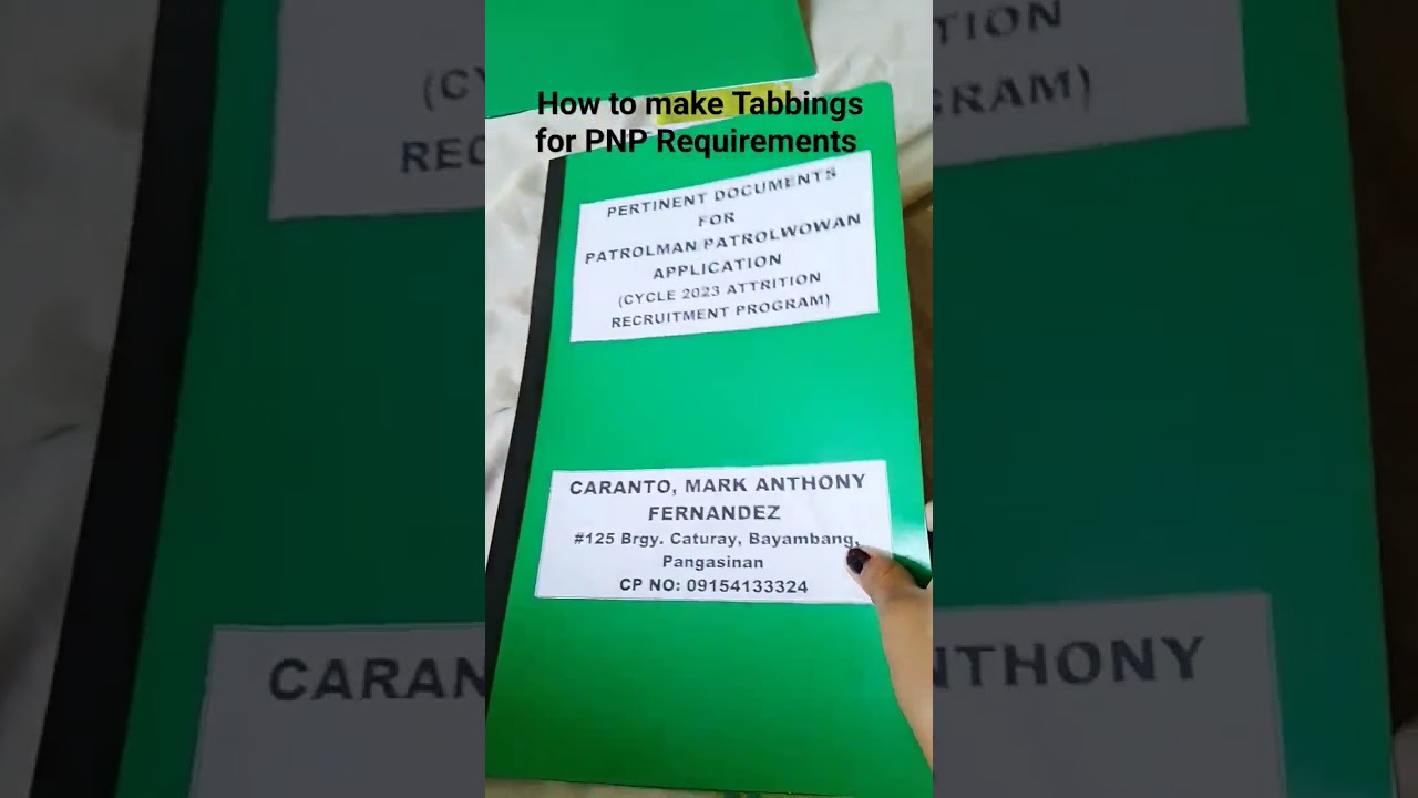 How to make tabbings for PNP recruitment