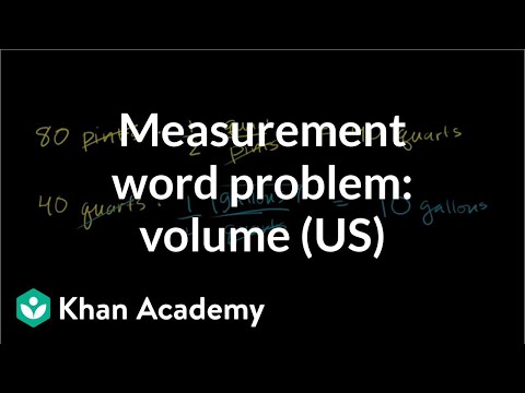 Unit measurement word problem: volume (US customary) | Pre-Algebra | Khan Academy