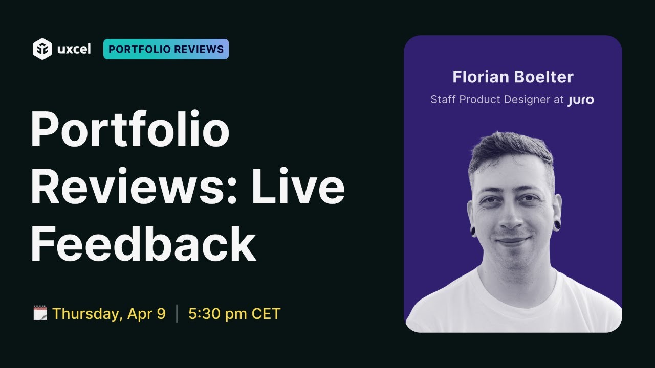 Live UX Portfolio Reviews: What Hiring Managers Actually Want with Florian Boelter