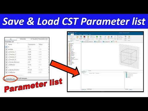 How to Save and Load Parameter List in CST