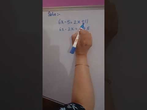 Solve 6x-5=2x+11
