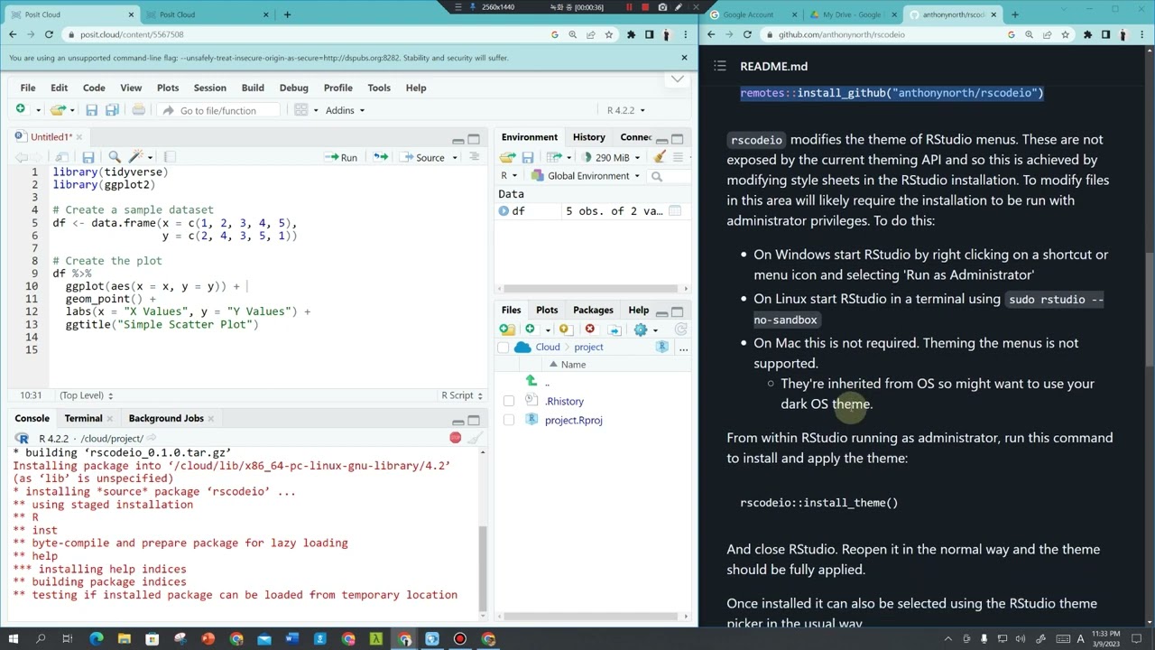 rstudio theme of vs code