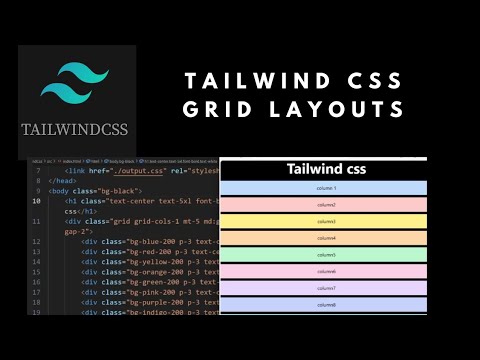 Tailwind CSS Grid Layout: Grid and Grid-Cols#TailwindCSS #CSSGrid #Website #Responsive#GridLayout