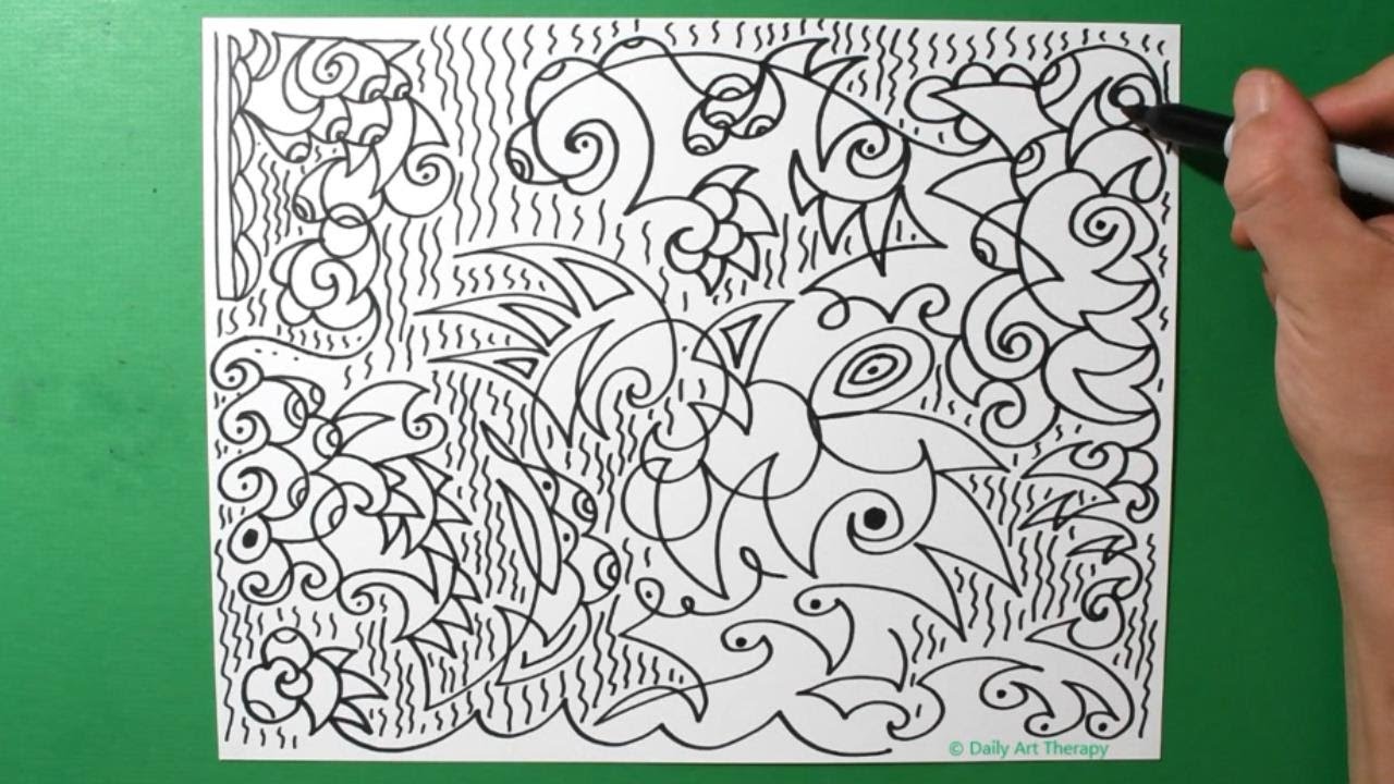 Intuitive Drawing #14 / Chicken Farm / Soul Expressionism / Abstract Doodle / Daily Art Therapy