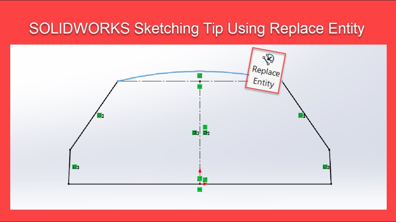 SOLIDWORKS Sketching Tip - Replace Entity Command