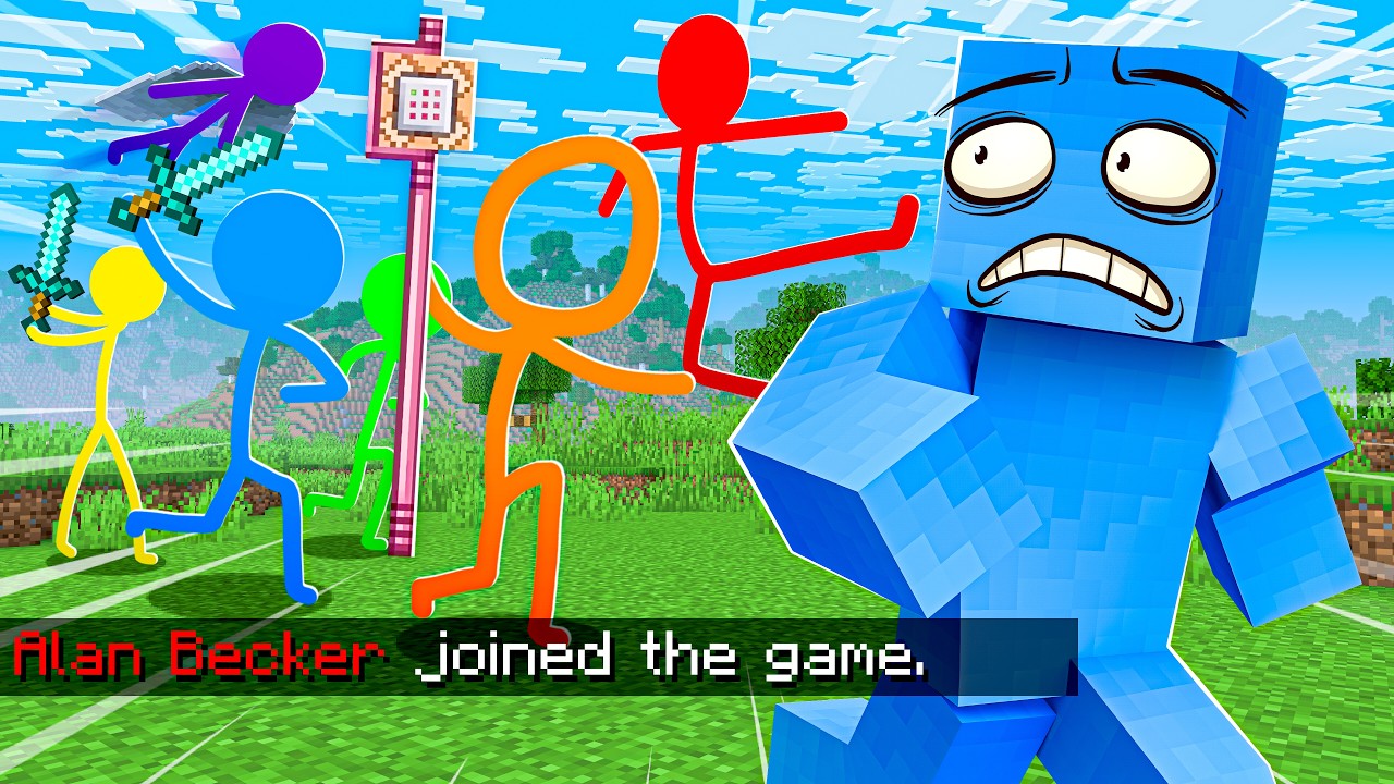 ANIMATION VS MINECRAFT JOINED MY MINECRAFT WORLD