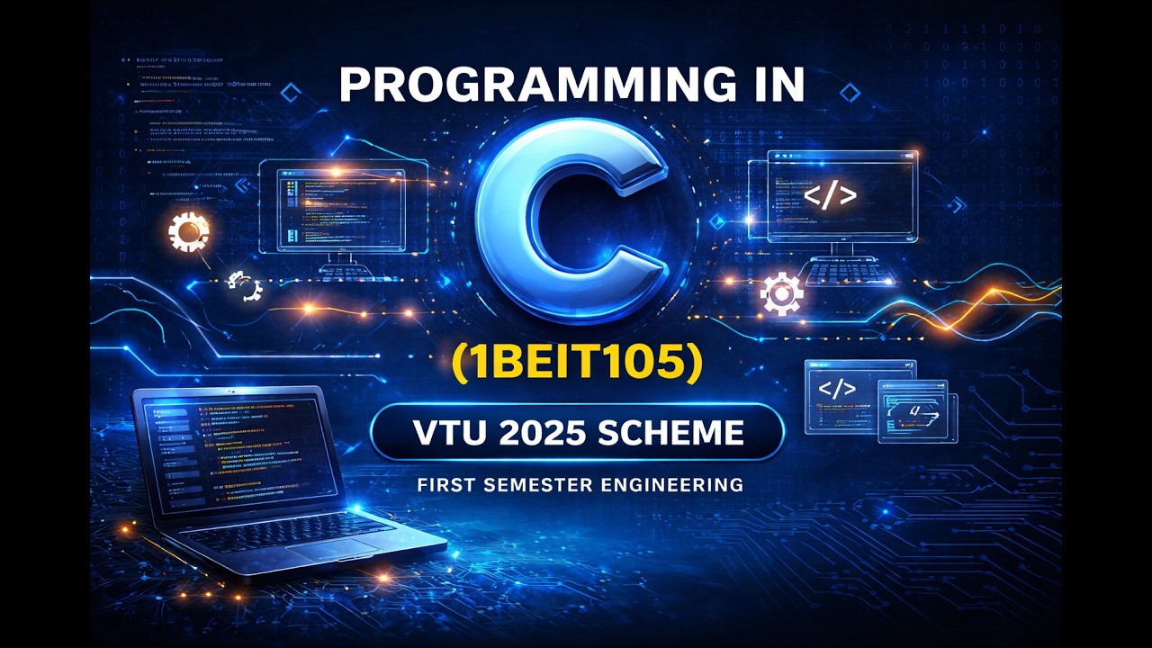 Programming in C (1BEIT105) | VTU 2025 Scheme | First Semester Engineering | C Programming Basics