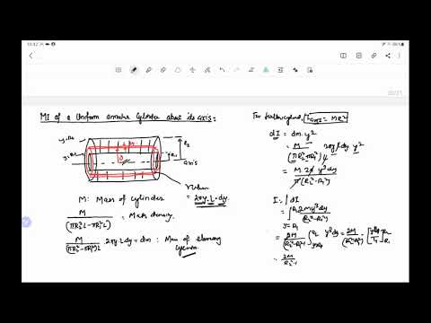 9.2.7 Moment of Inertia - Annular / Thin Walled Cylinder