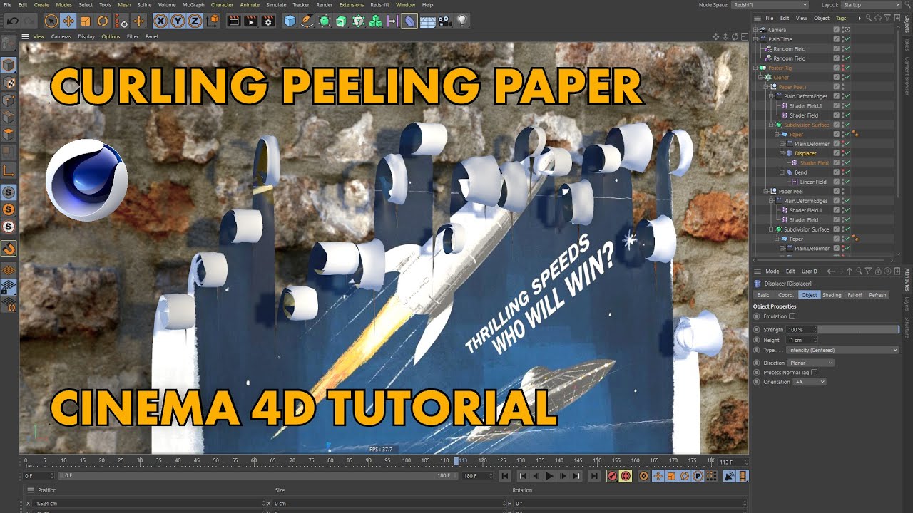 Curl Peeling Effects - Tutorials - Blog - C4Dzone