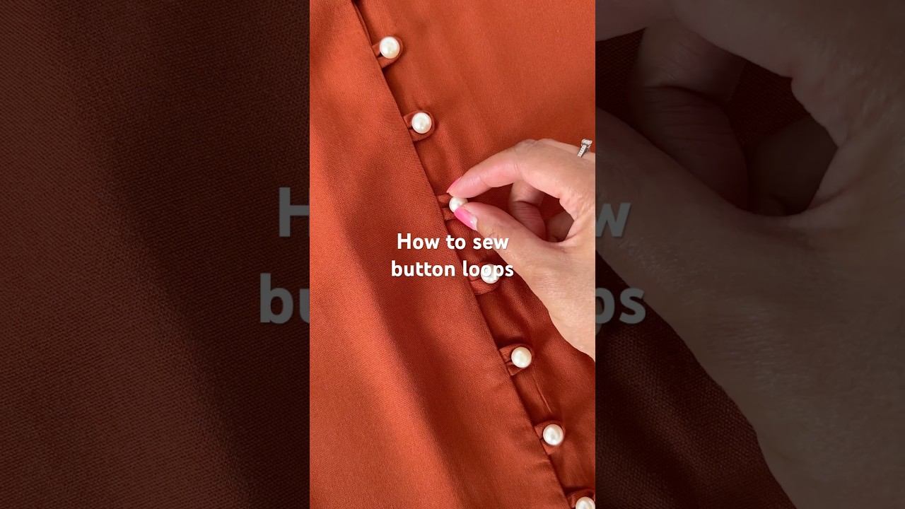 How to sew button loops tutorial #sewing #beginnersewing #sewingtips #sewingtutorial