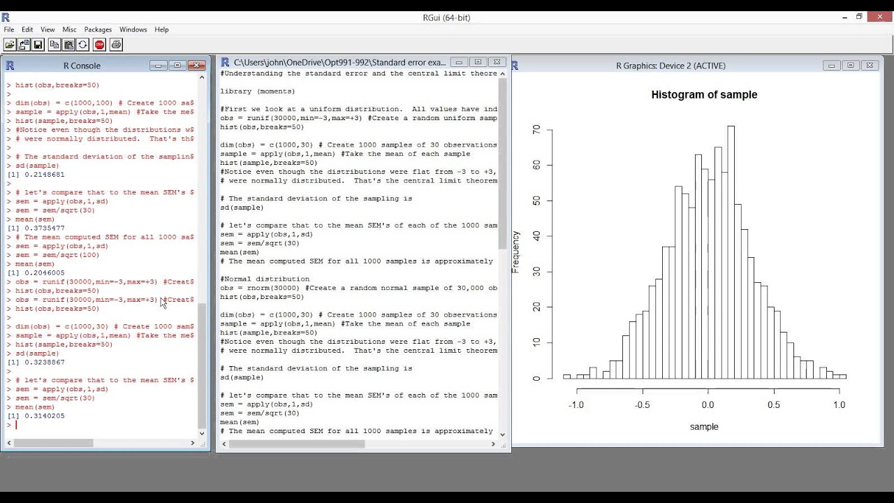 Standard error is the standard deviation of a sampling distribution