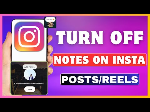 How To Turn Off Notes On Instagram Posts And Reels | Disable Note In Instagram Reels/Posts