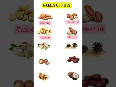 Names of nuts #englishvocabulary #pictionary #learnenglish #Namesofnuts