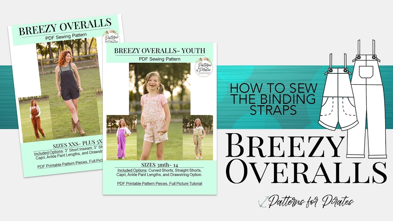 Breezy Overalls / How to Sew the Binding Straps
