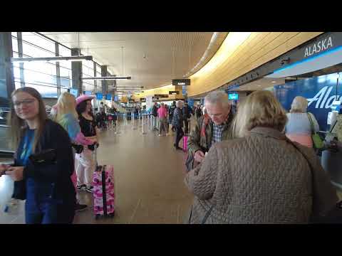 Walking Seattle–Tacoma International Airport (SEA) : Check-In, Rental Car Shuttle, Subway, All Gates