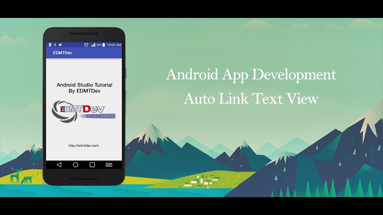 Android Studio Tutorial - AutoLink TextView