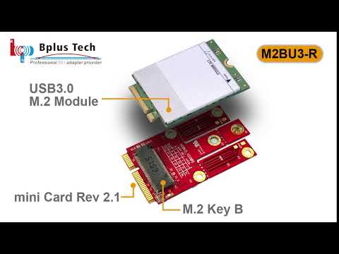 M2BU3 (M.2 key B USB 3.0 module to mini card Rev 2.1 Adapter)