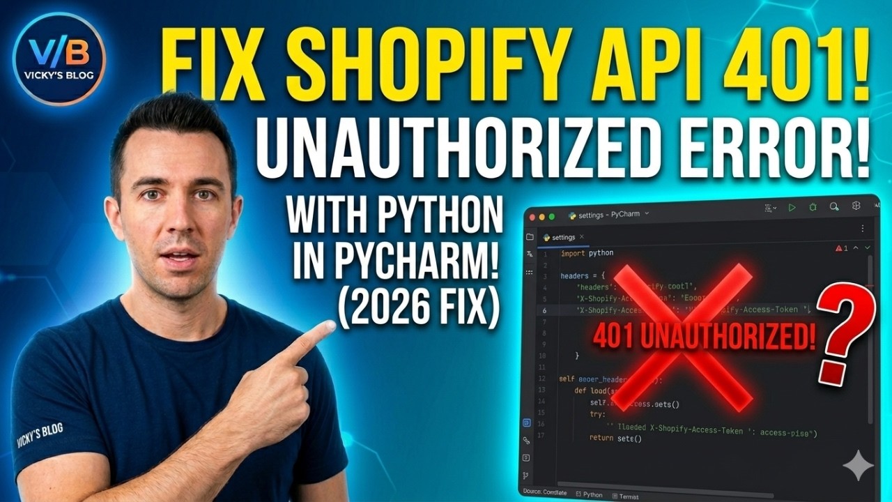 Shopify API 401 Unauthorized Error Fix | Python Shopify API Tutorial