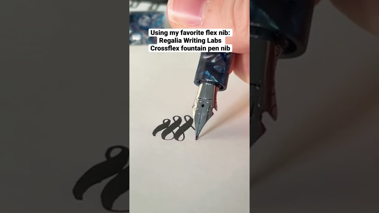 Some calligraphy flourishes with my favorite flex nib (per my previous video)!!!