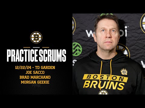 Sacco, Marchand, and Geekie at TD Garden