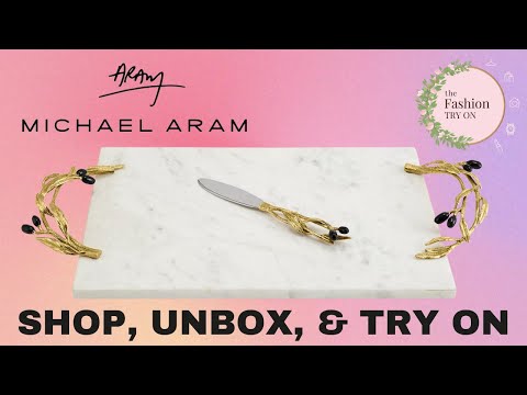 Michael Aram | Olive Branch Cheese Board with Knife UNBOXING | The Fashion Try On