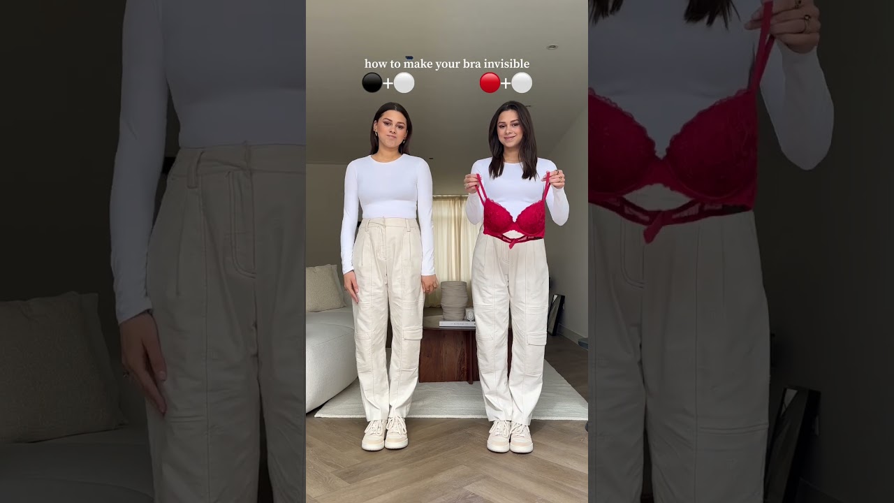 Wear a red bra if you wear a white (t) shirt 💗 Make sure to subscribe for #fashion
