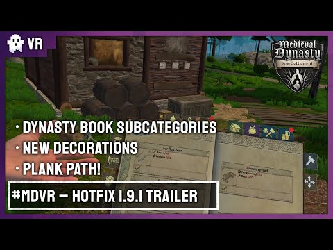 Medieval Dynasty New Settlement - Hotfix 1.9.1 Trailer - Meta Quest Store