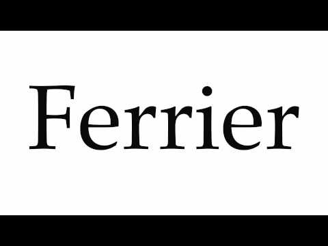 How to Pronounce Ferrier