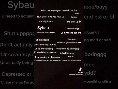 WHAT MY MESSAGES MEAN IN ROBLOX (PART 1)