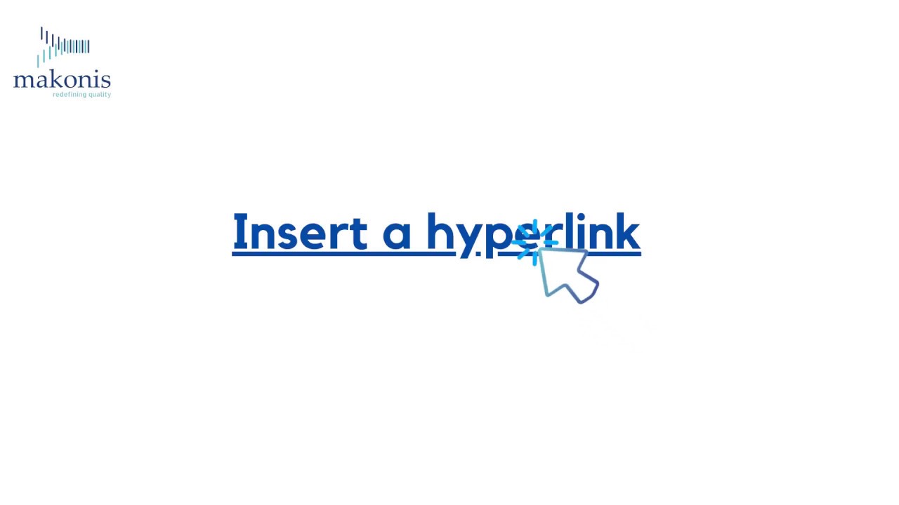 Insert a hyperlink in a Makonis course