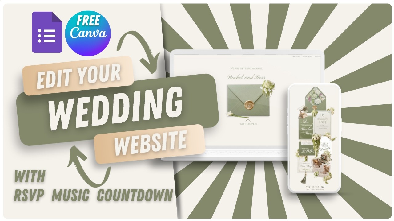 How to Create a Digital Wedding Invitation with RSVP | Canva & Google Forms Tutorial